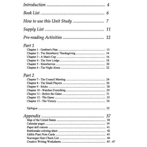 Children of the Longhouse Unit Study – Five Senses Literature Lessons