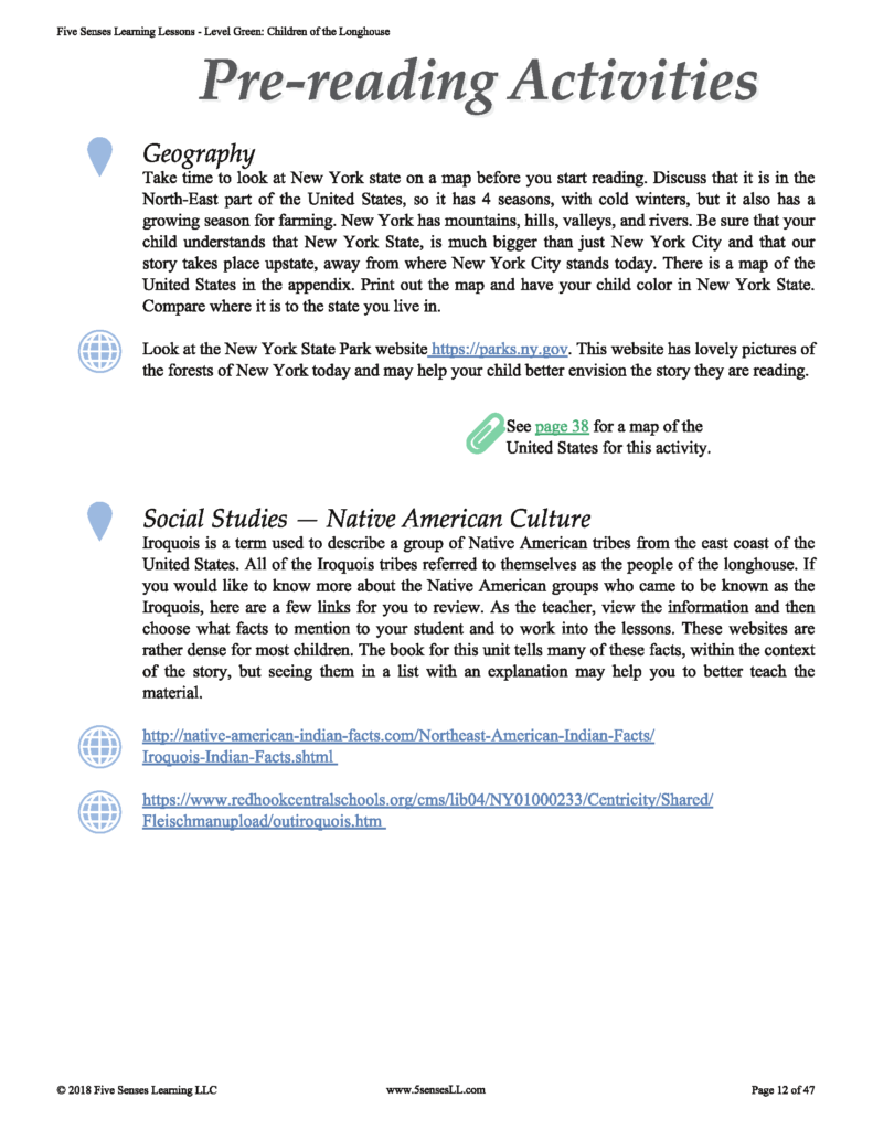 Children of the Longhouse Unit Study – Five Senses Literature Lessons