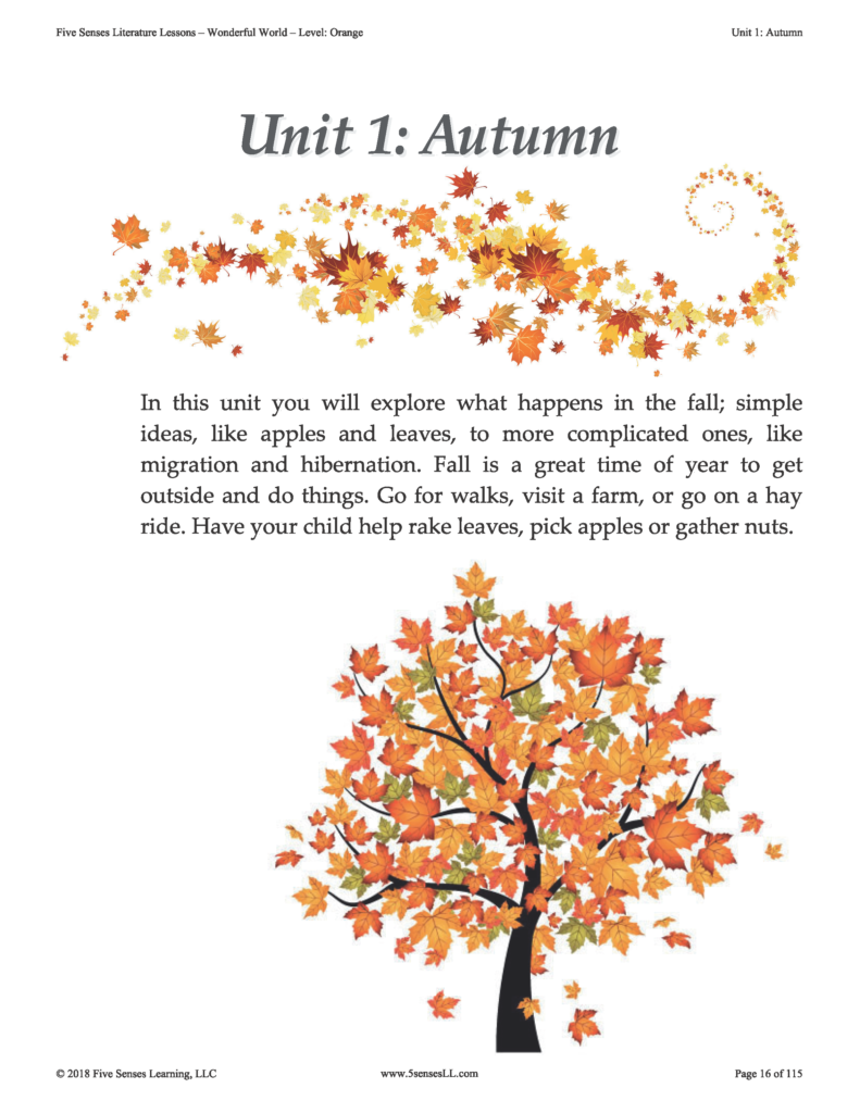 Wonderful World – Five Senses Literature Lessons