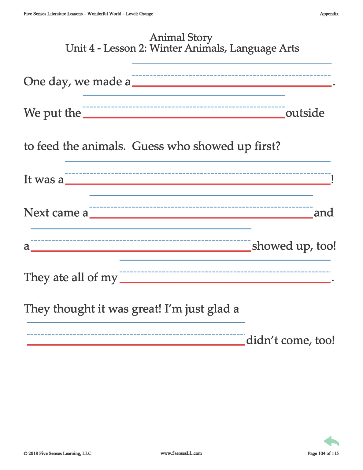 Wonderful World – Five Senses Literature Lessons